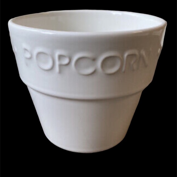 Crate&Barrel | Dining | Crate Barrel White Ceramic Popcorn Bowl | Poshmark